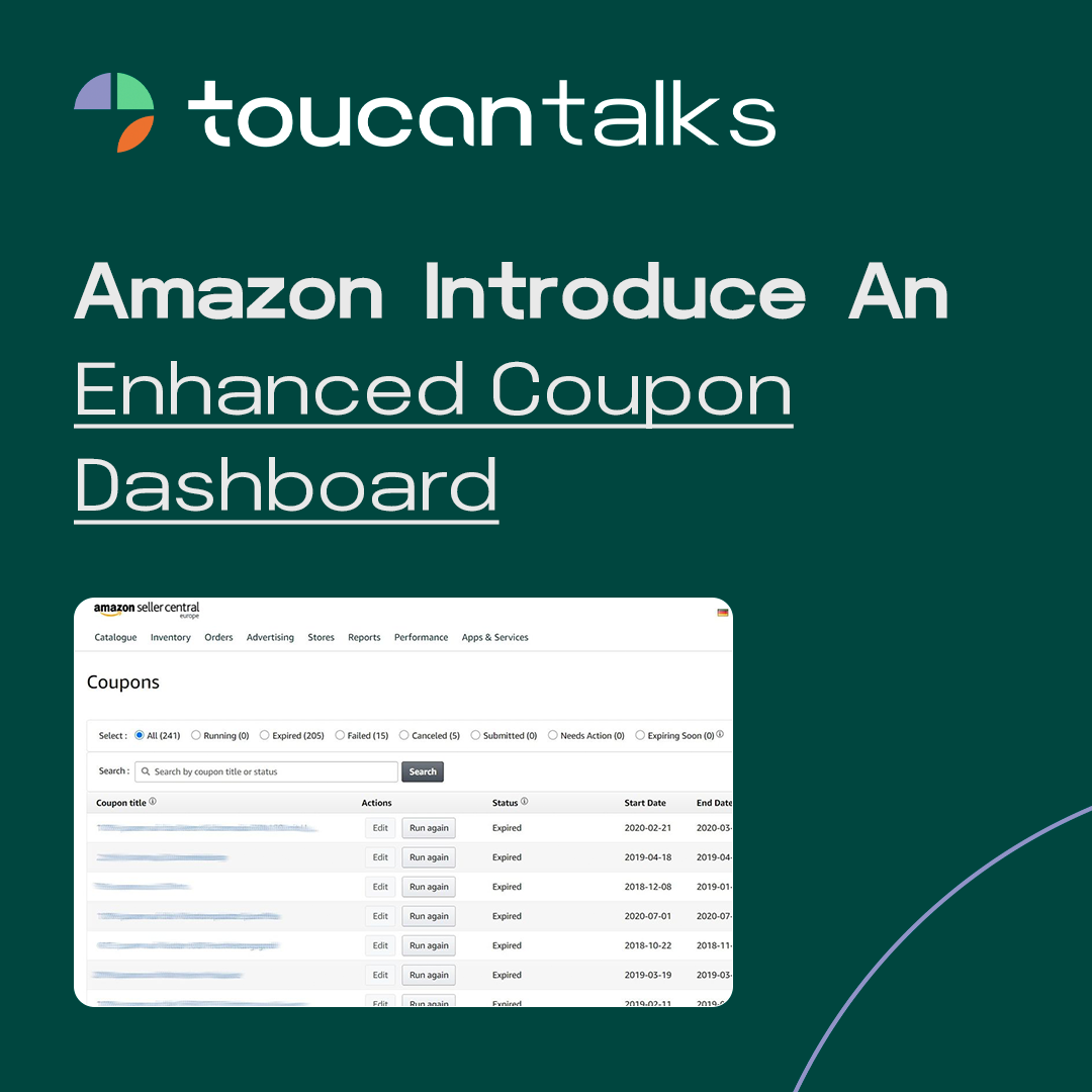 Amazon Introduce An Enhanced Coupon Dashboard – Toucan Ecommerce